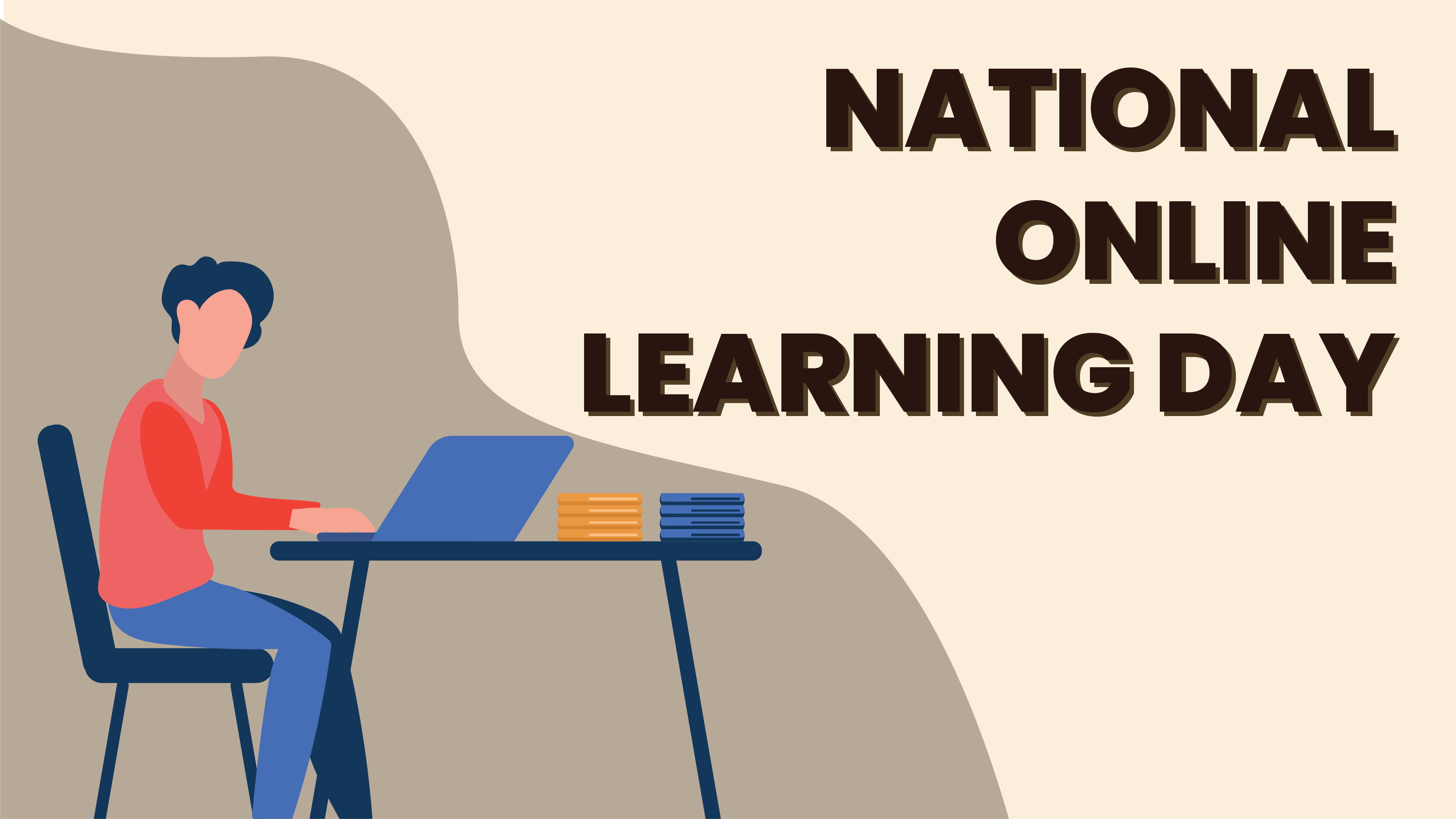 National Online Learning Day Background Template - Edit Online ...