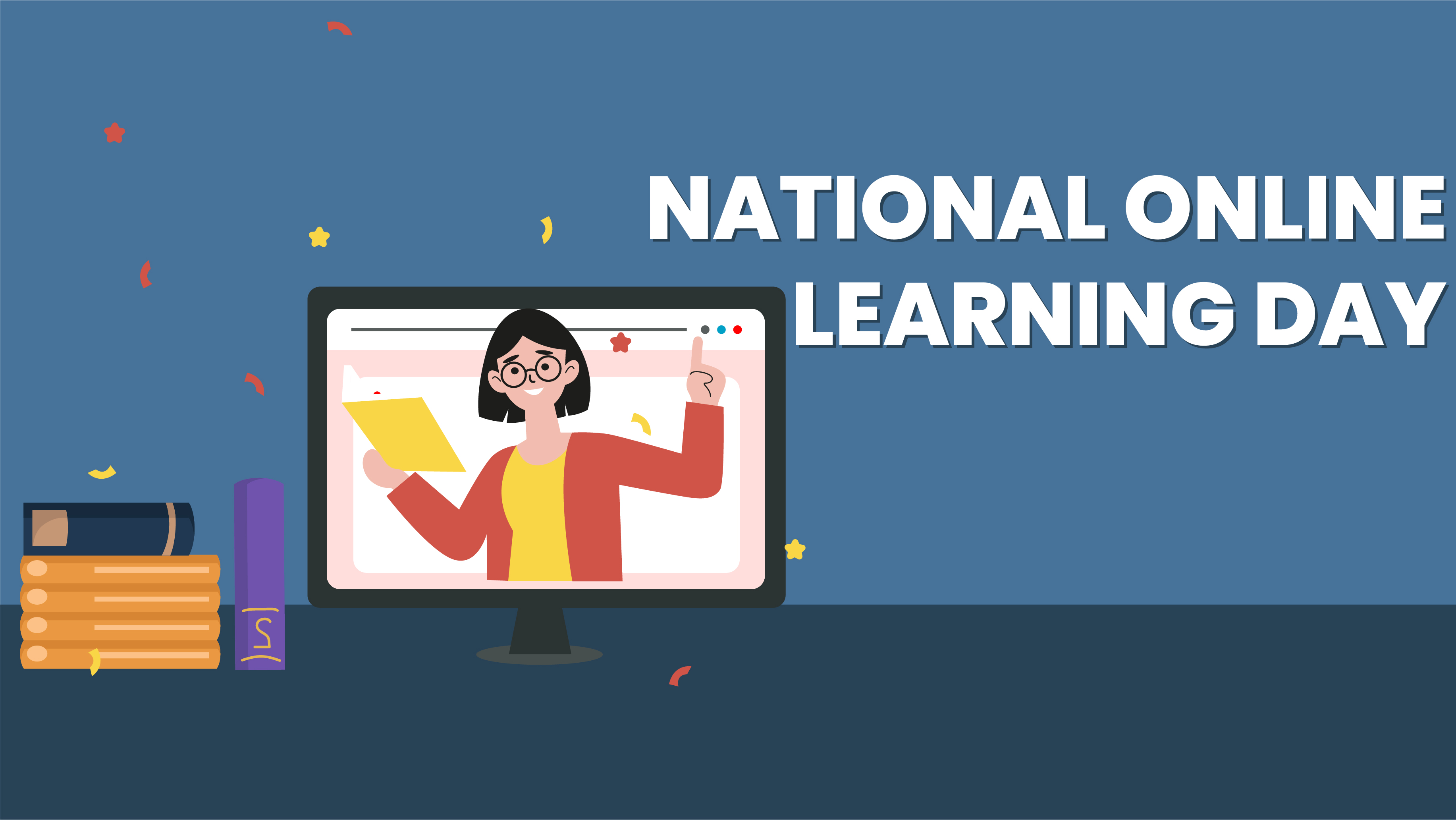 National Online Learning Day Image Background Template - Edit Online ...
