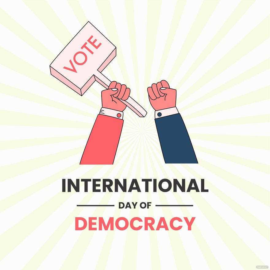 International Day of Democracy Invitation Background Template - Edit ...
