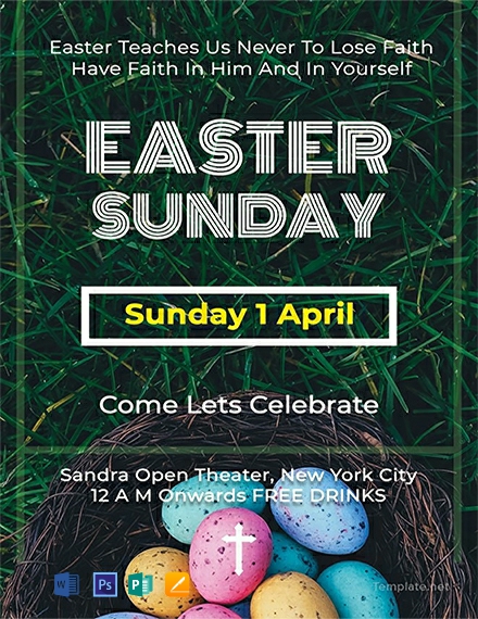 Free Easter Sunday Flyer Template