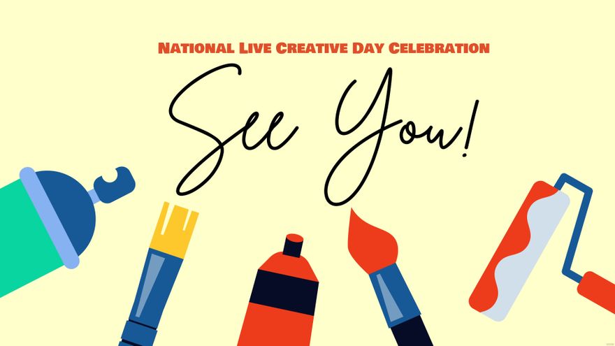 National Live Creative Day Drawing Background Template - Edit Online ...