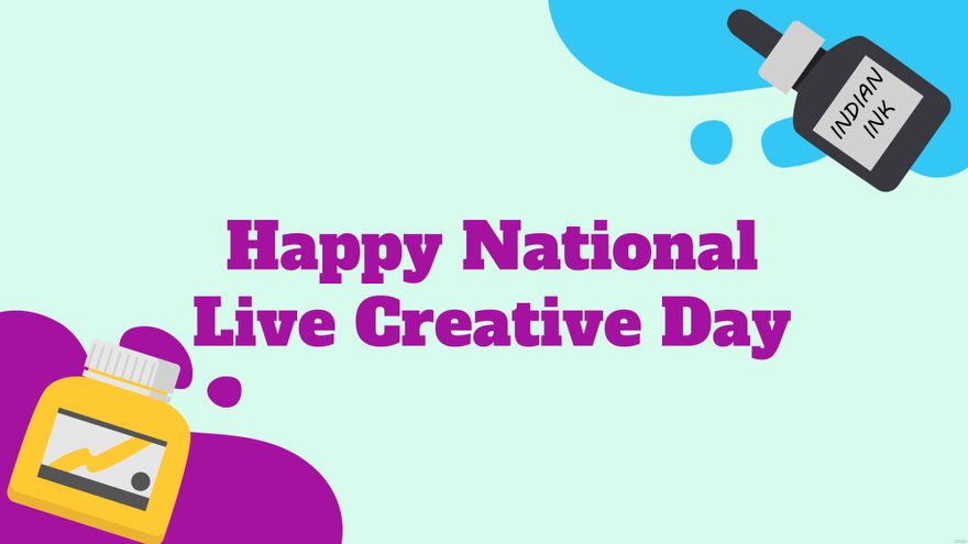 National Live Creative Day Drawing Background Template - Edit Online ...