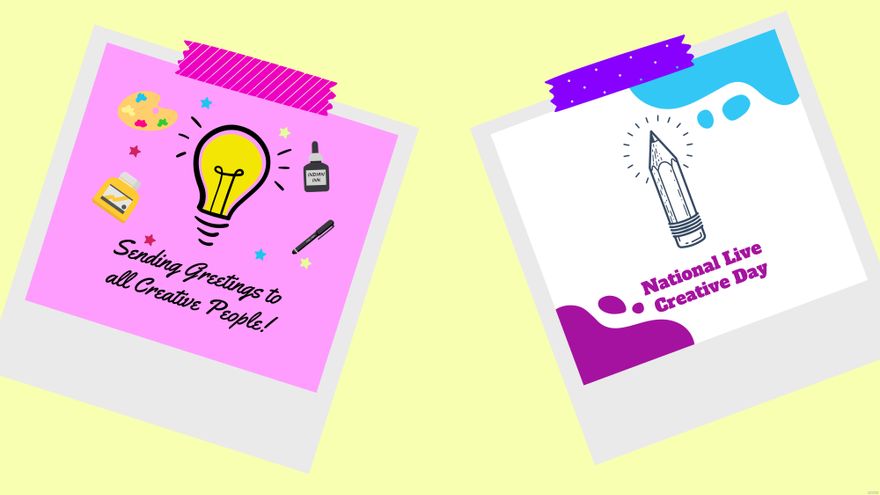 Happy National Live Creative Day Background Template - Edit Online ...