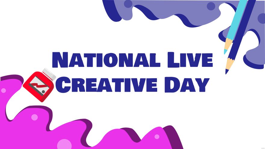 National Live Creative Day Drawing Background Template - Edit Online ...