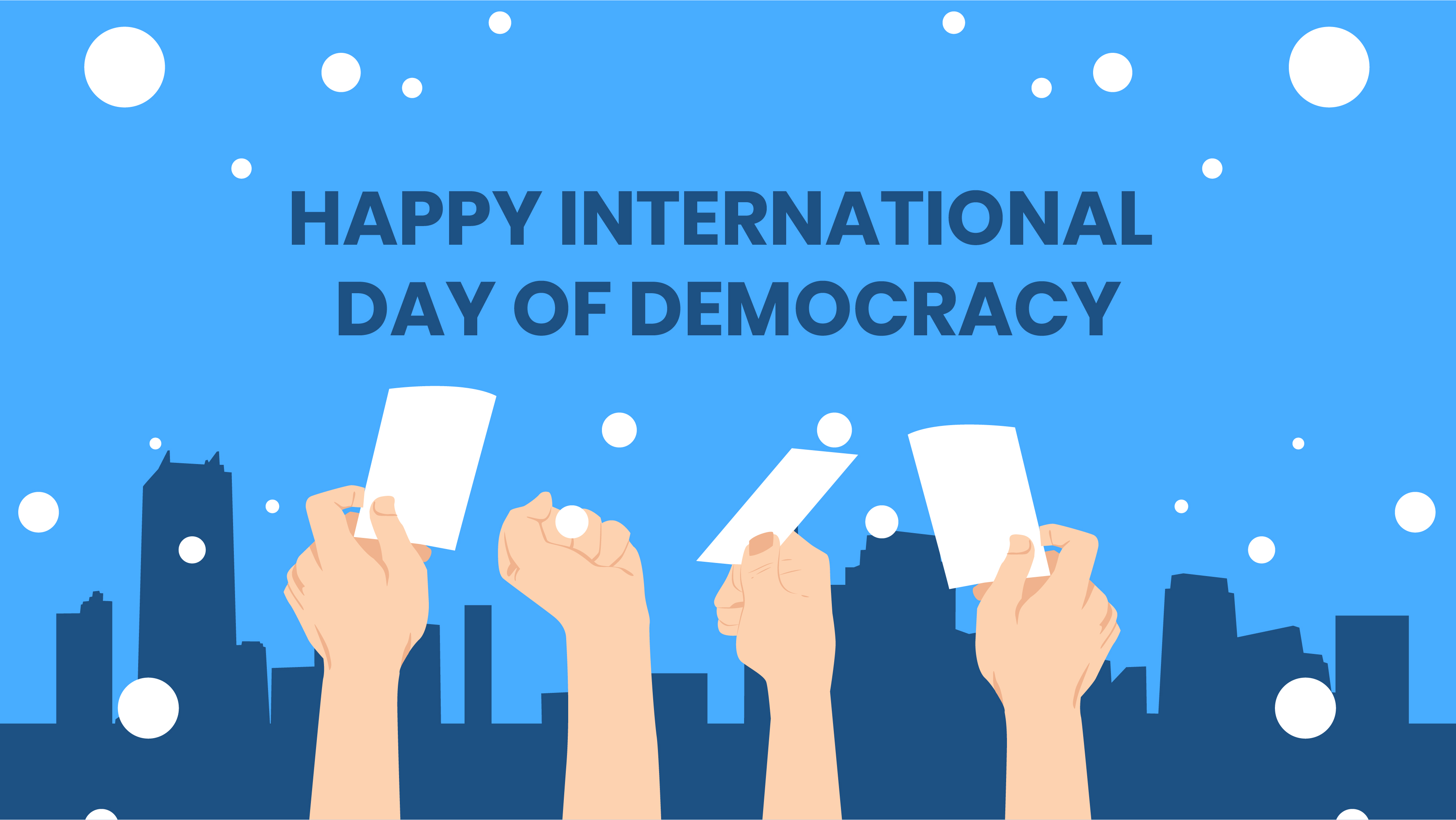 International Day of Democracy Invitation Background Template - Edit ...