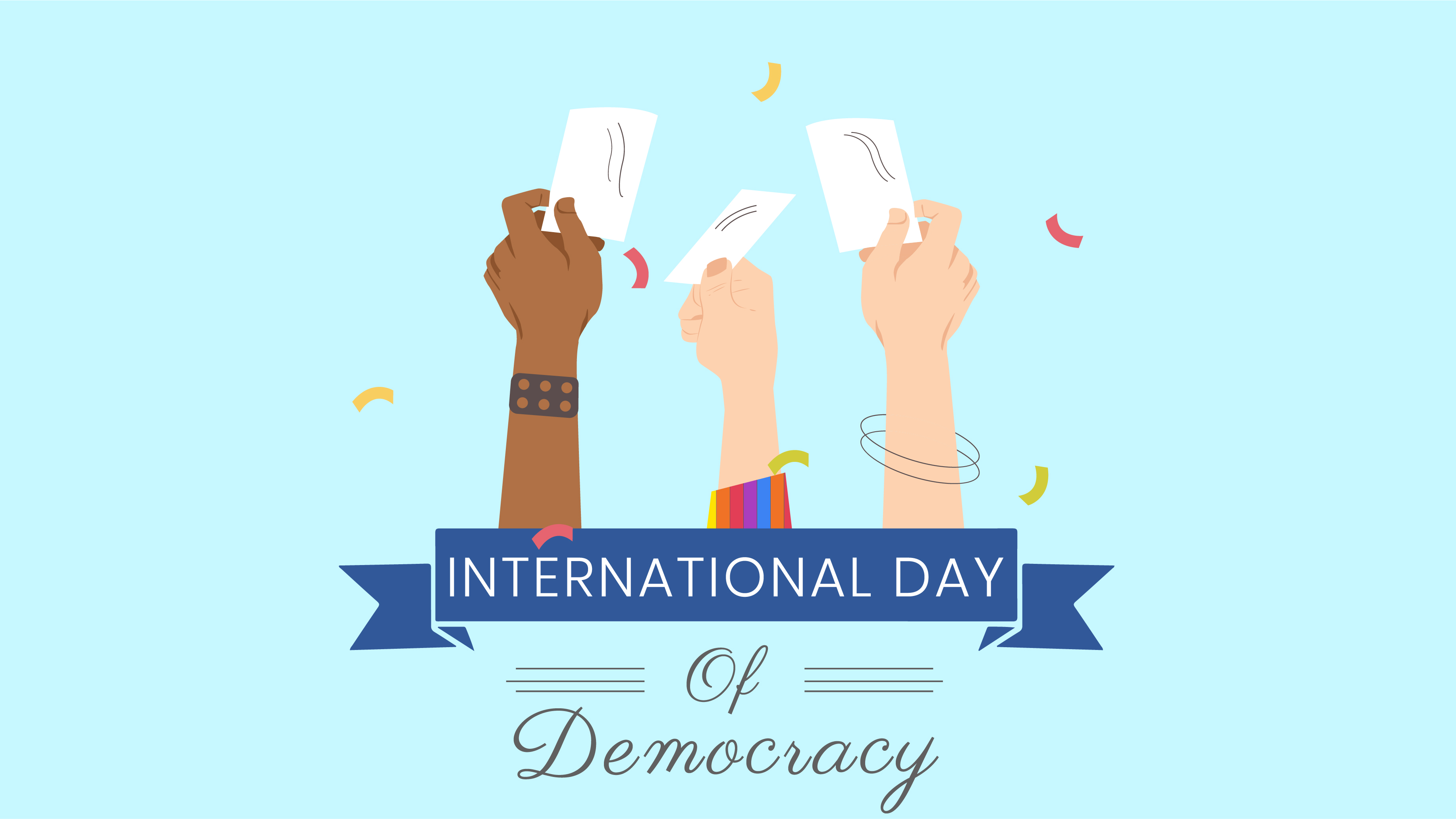 International Day of Democracy Banner Background Template - Edit Online ...