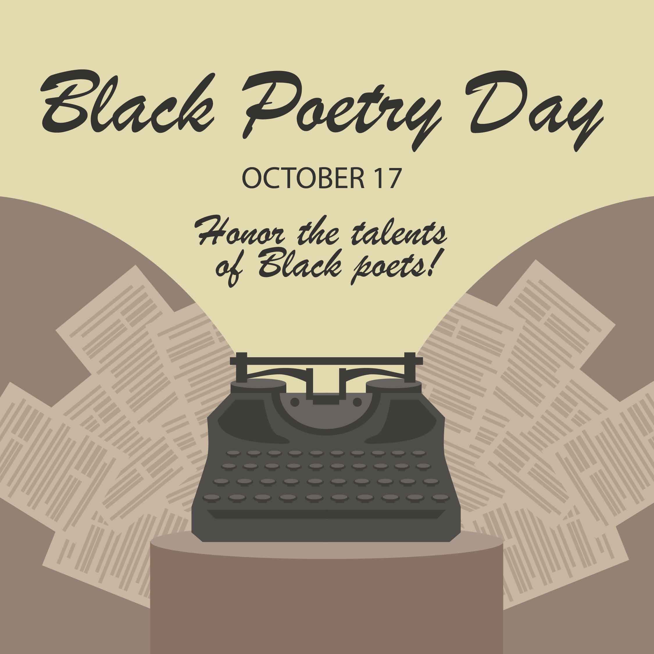 Black Poetry Day Invitation Background Template - Edit Online ...