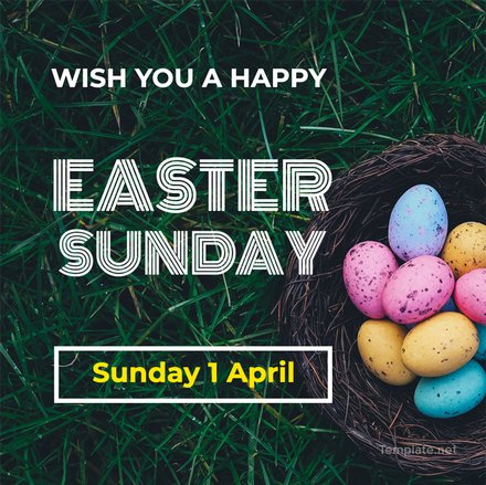 Free Easter Sunday A4 Poster Template in Adobe Photoshop | Template.net