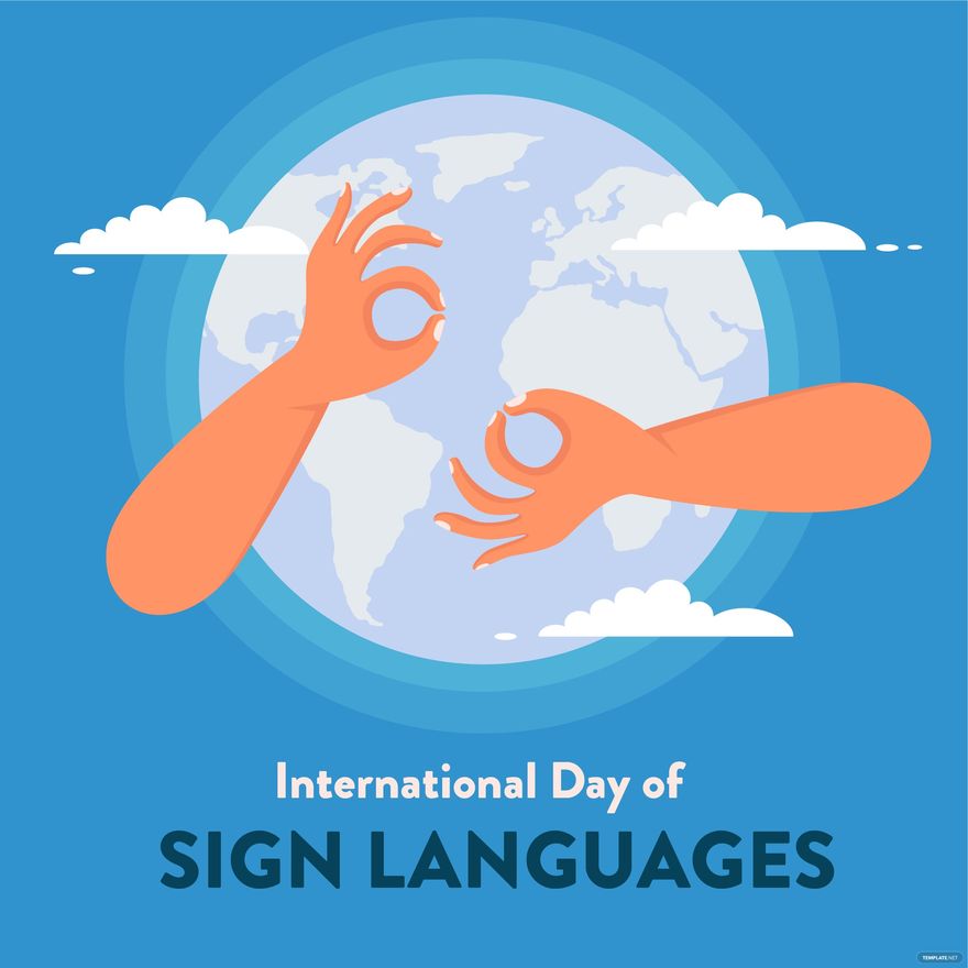 International Day of Sign Languages Clipart Vector - EPS, Illustrator ...