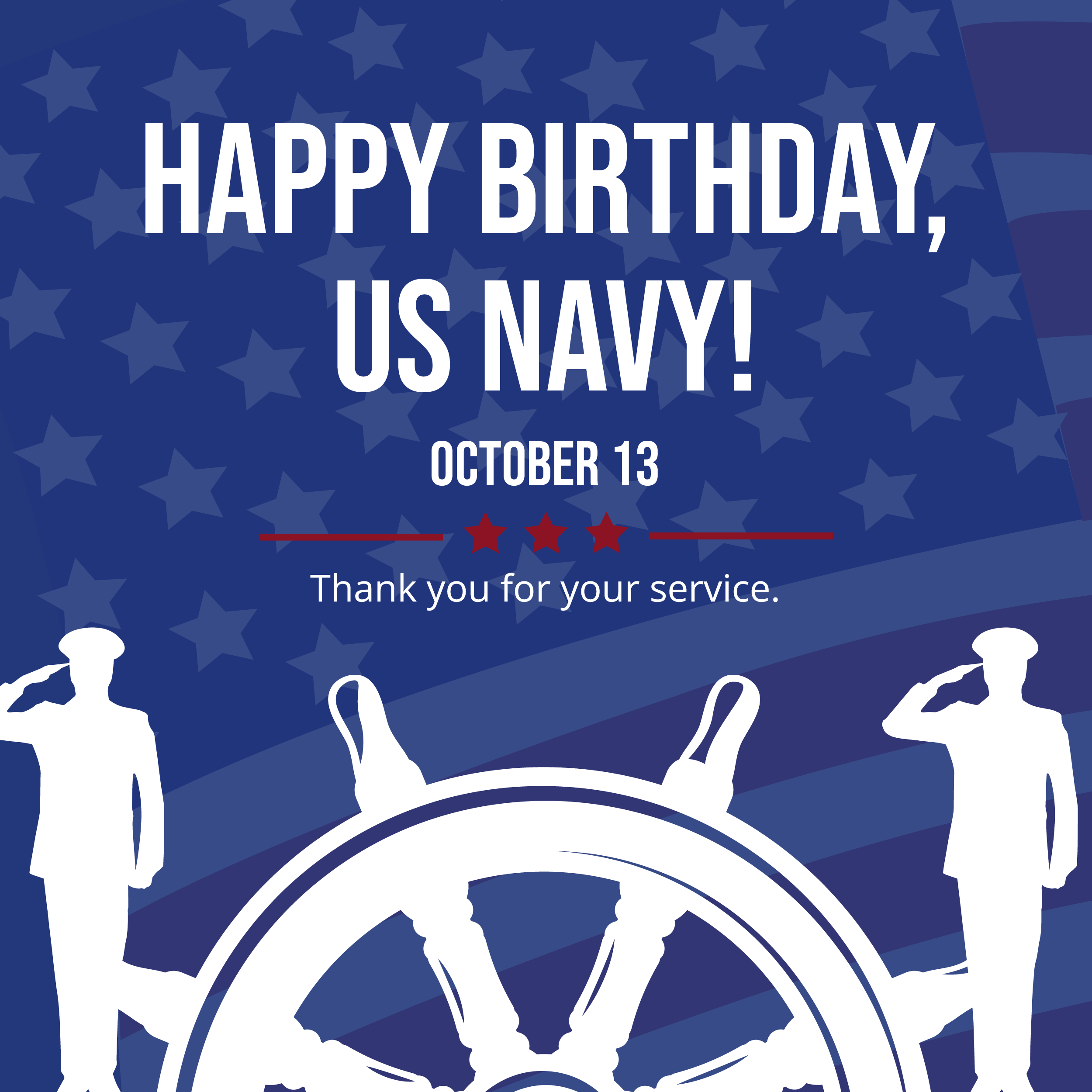 Navy Birthday Instagram Post Template - Edit Online & Download Example ...