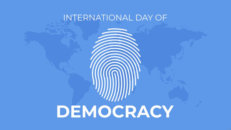 High Resolution International Day of Democracy Background Template ...