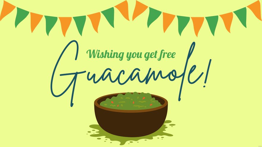 National Guacamole Day Background Template - Edit Online & Download ...