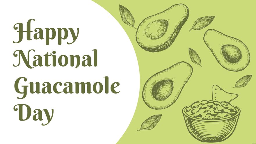 National Guacamole Day Background Template - Edit Online & Download ...