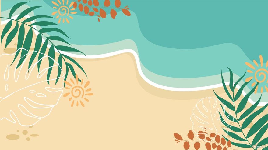 Free Beach Horizontal Background - Download in Illustrator, EPS, SVG ...