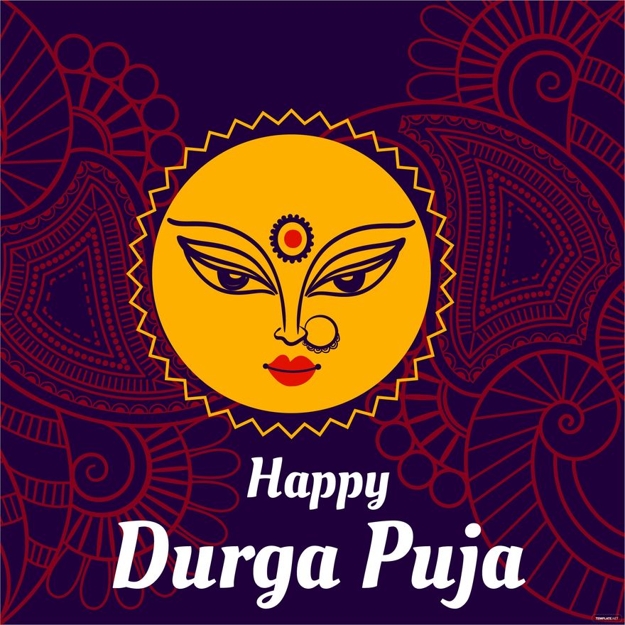 Happy Durga Puja Illustration - EPS, Illustrator, JPG, PSD, PNG, SVG ...
