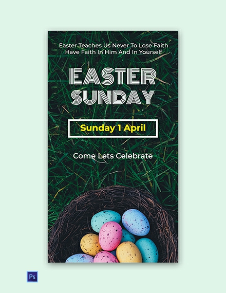Free Easter Sunday Snapchat Geofilter Template