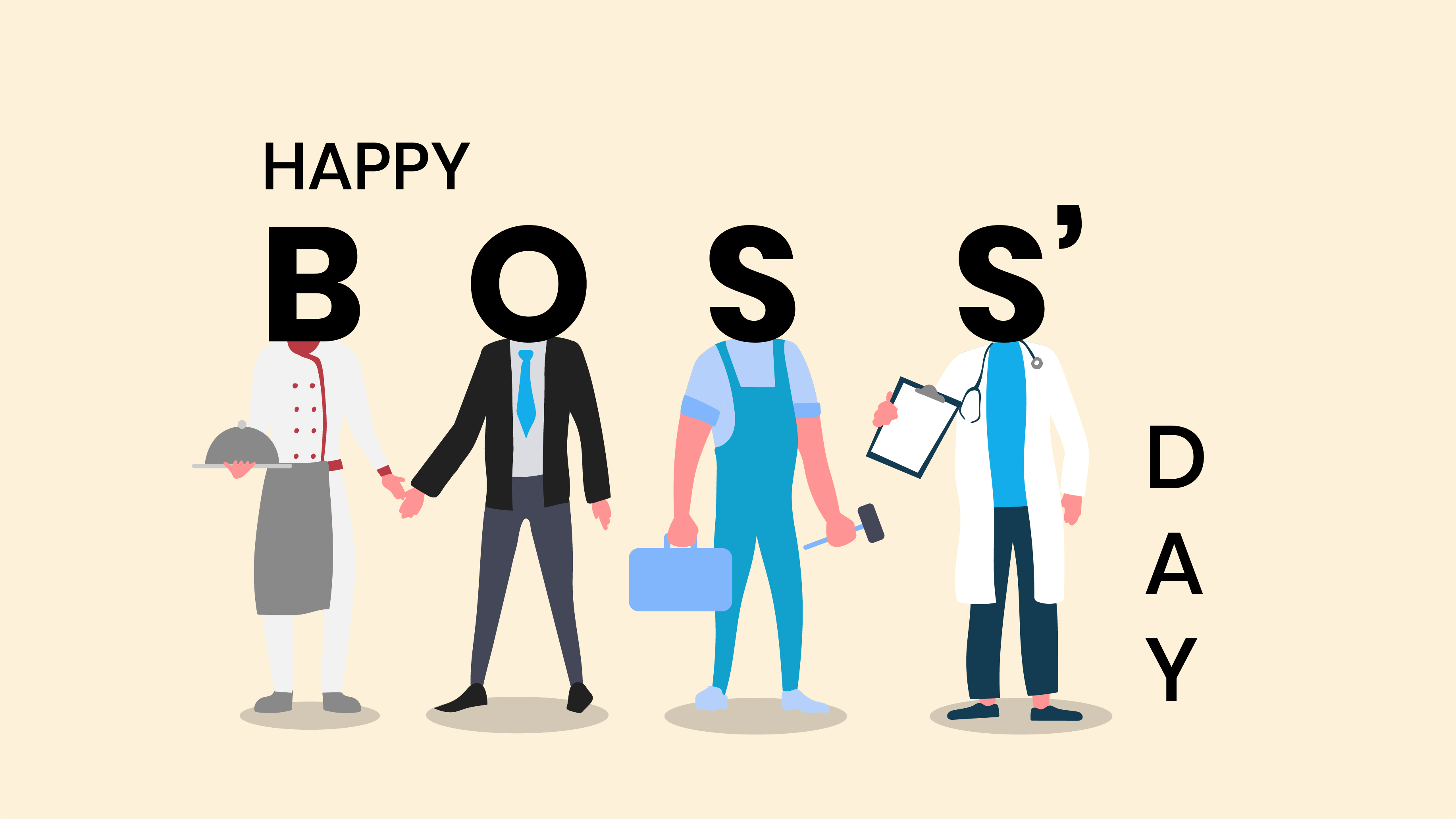 Boss' Day Cartoon Background Template - Edit Online & Download Example ...