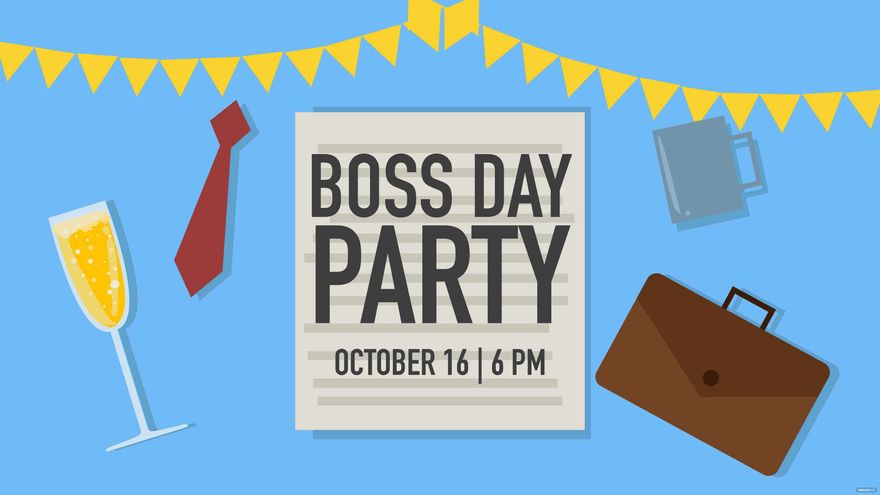 Boss' Day Banner Background Template - Edit Online & Download Example ...