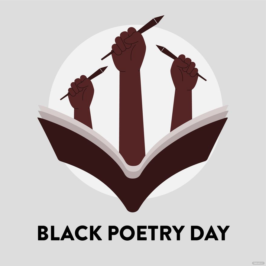 Black Poetry Day Invitation Background Template - Edit Online ...