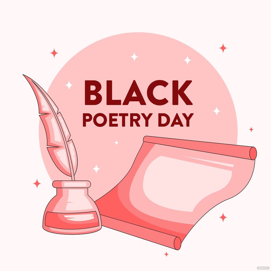Free Black Poetry Day Quote Vector - Download in Illustrator, PSD, EPS ...