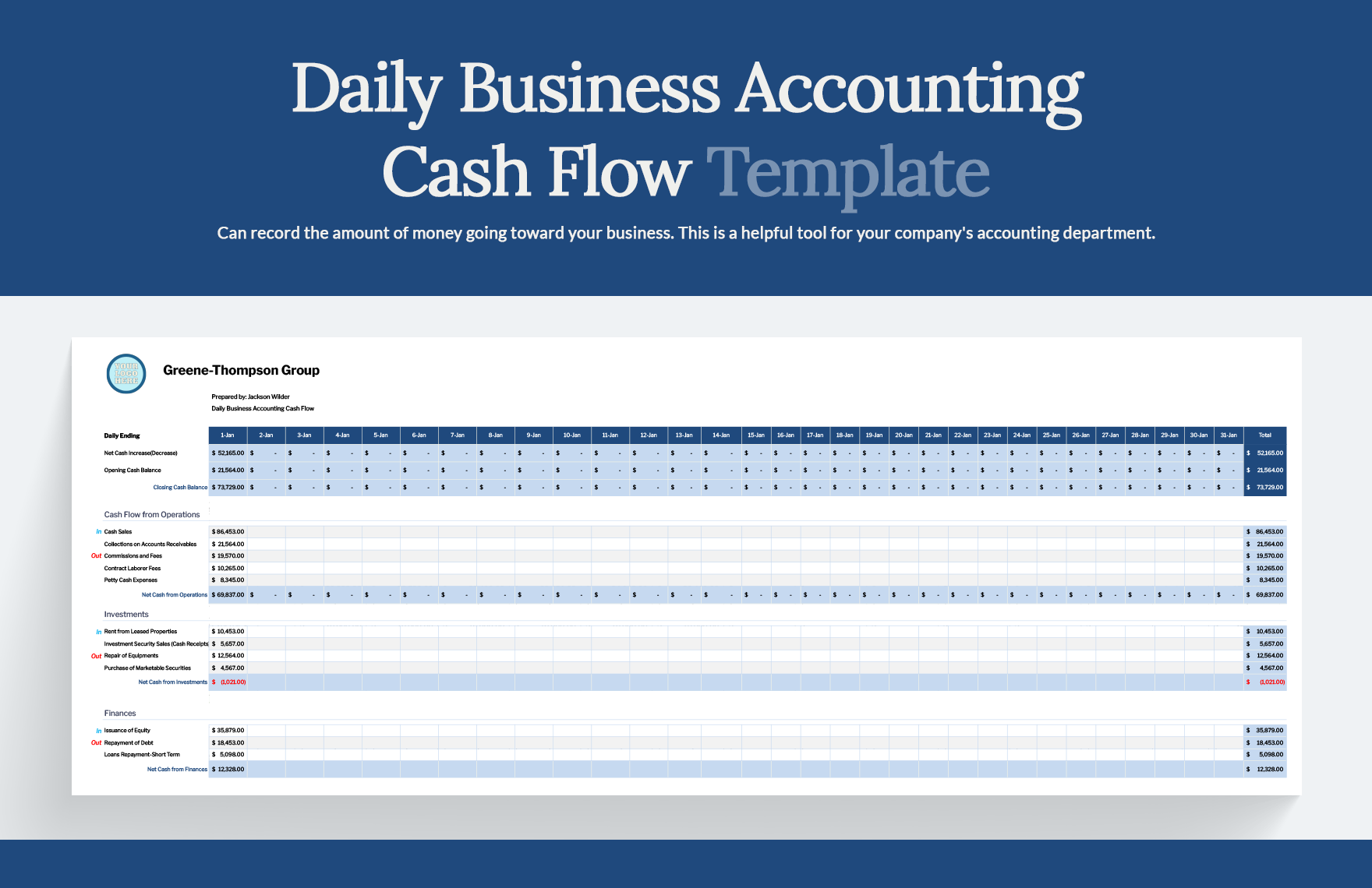 FREE Cash Flow Template Download In Word Google Docs Excel PDF