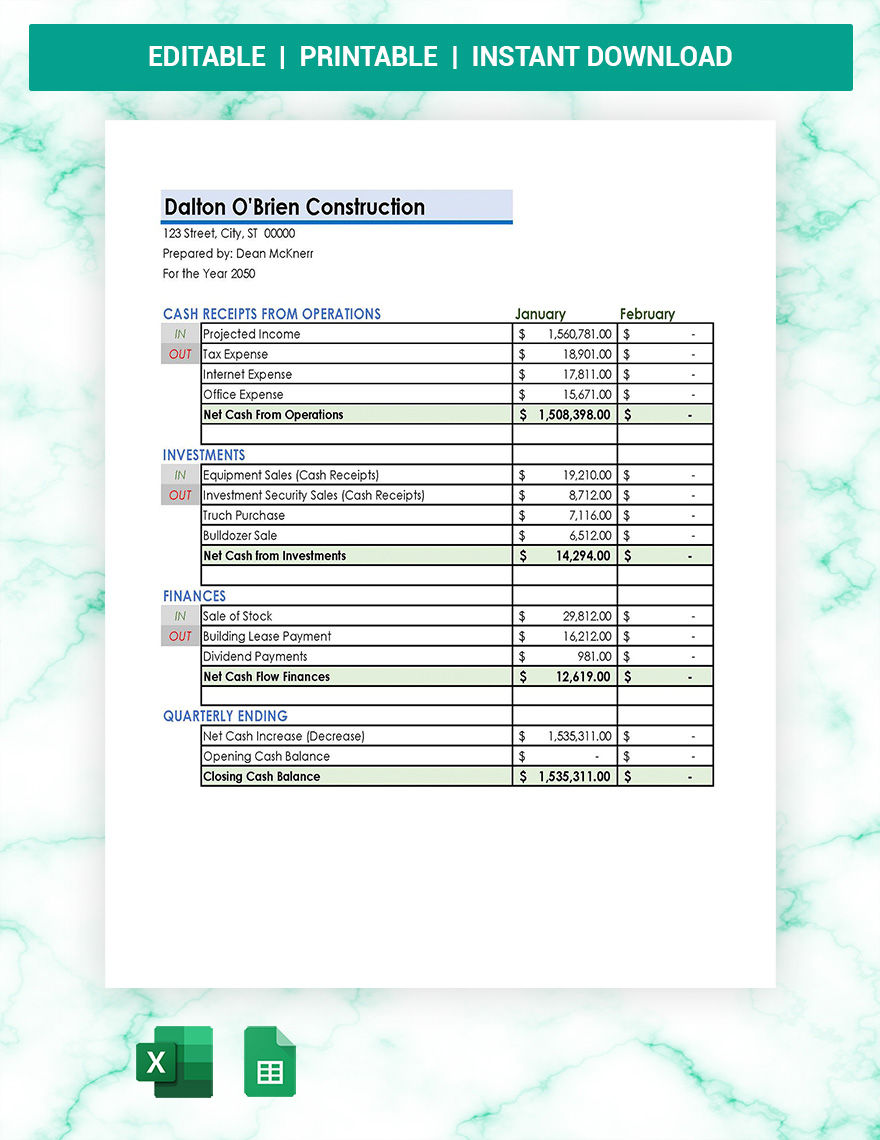 Cash Flow Templates Excel Format Free Download Template Cash Flow Templates Excel Format Free Download Template