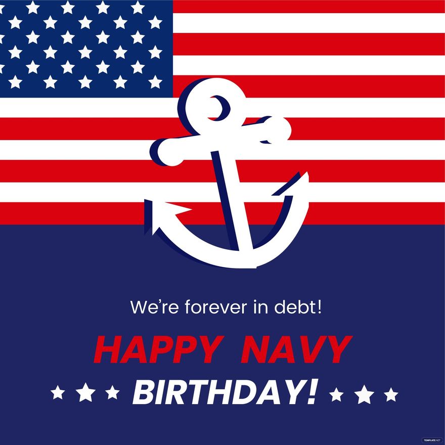 Navy Birthday Instagram Post Template - Edit Online & Download Example ...