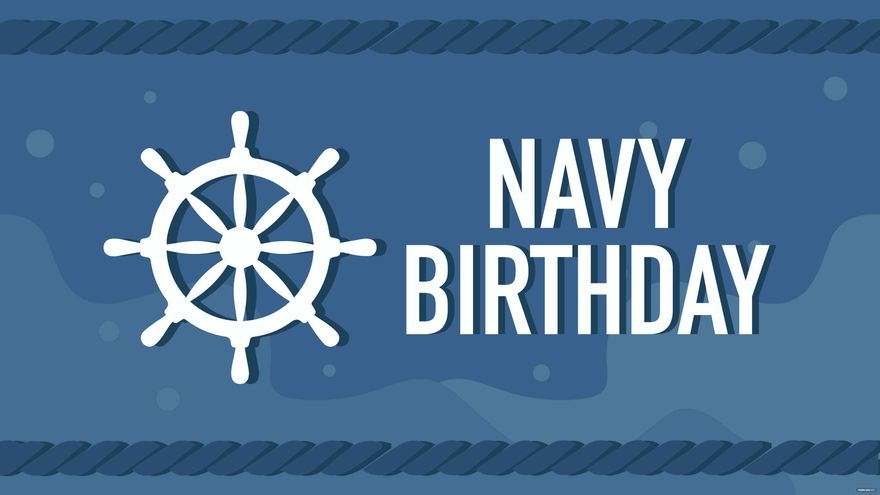 Navy Birthday Banner Background - EPS, Illustrator, JPG, PSD, PNG, PDF ...