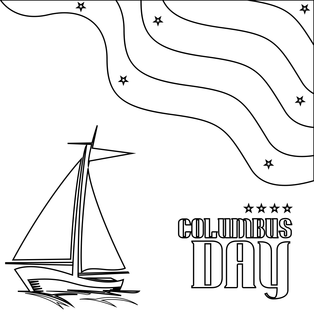 Columbus Day Coloring Page