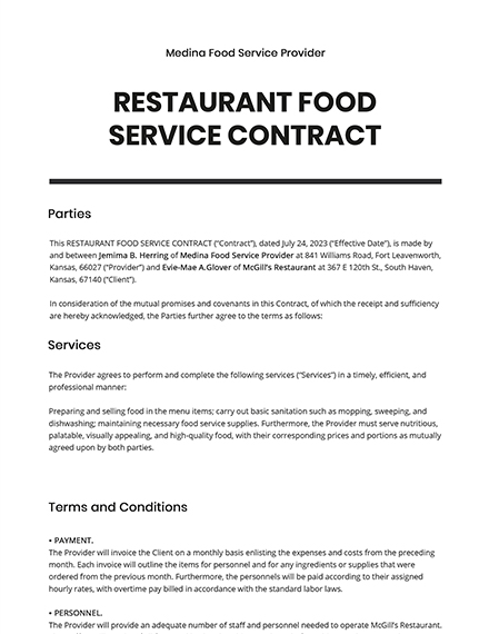 FREE Service Contract Templates PDF Word DOC Google Docs 