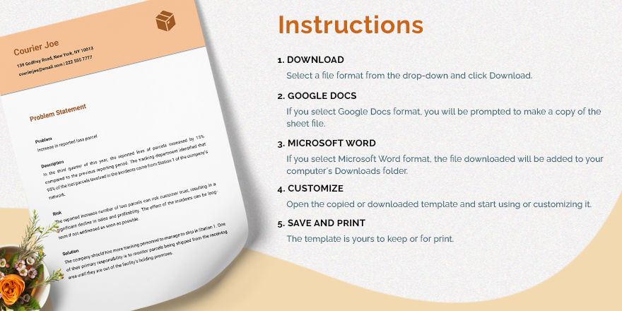 Problem Statement Template - Google Docs, Word, Apple Pages | Template.net