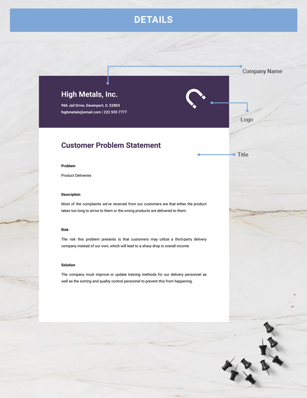 Customer Problem Statement Template - Google Docs, Word, Apple Pages ...