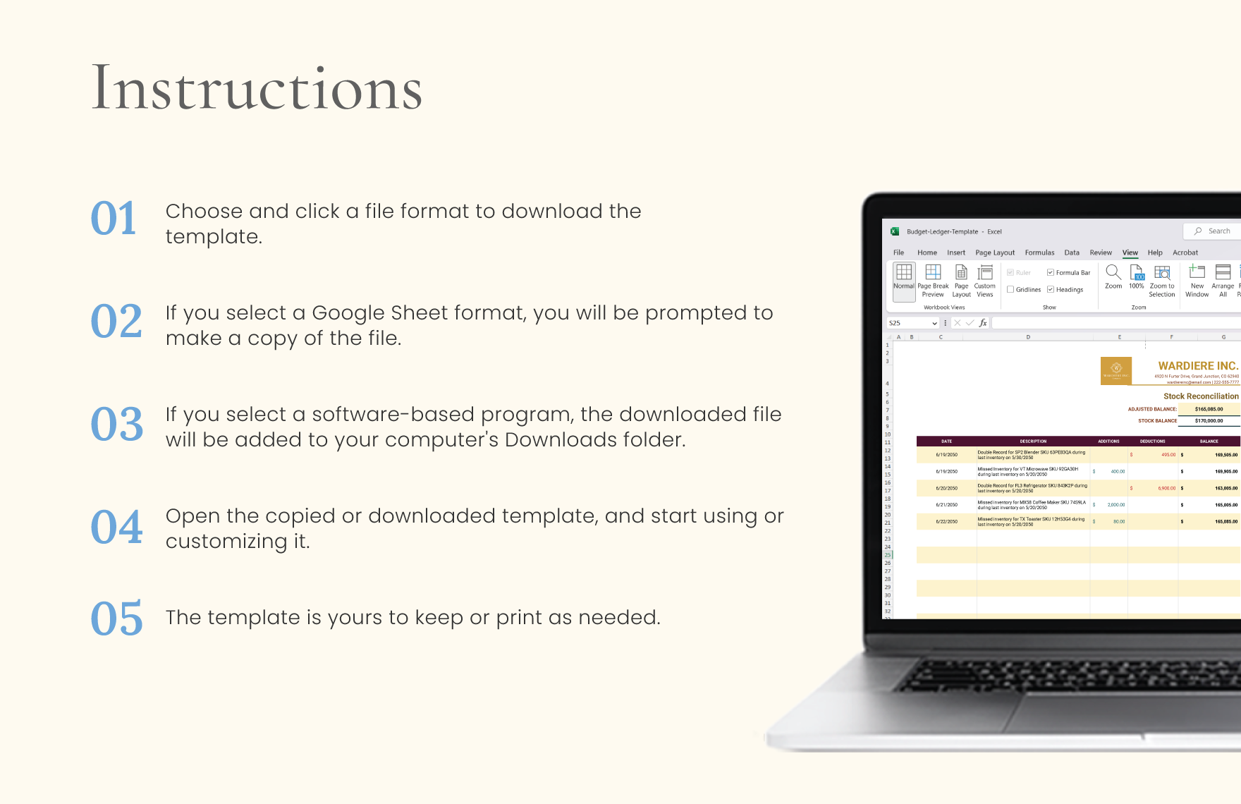 Stock Reconciliation Template - Excel, Google Sheets | Template.net