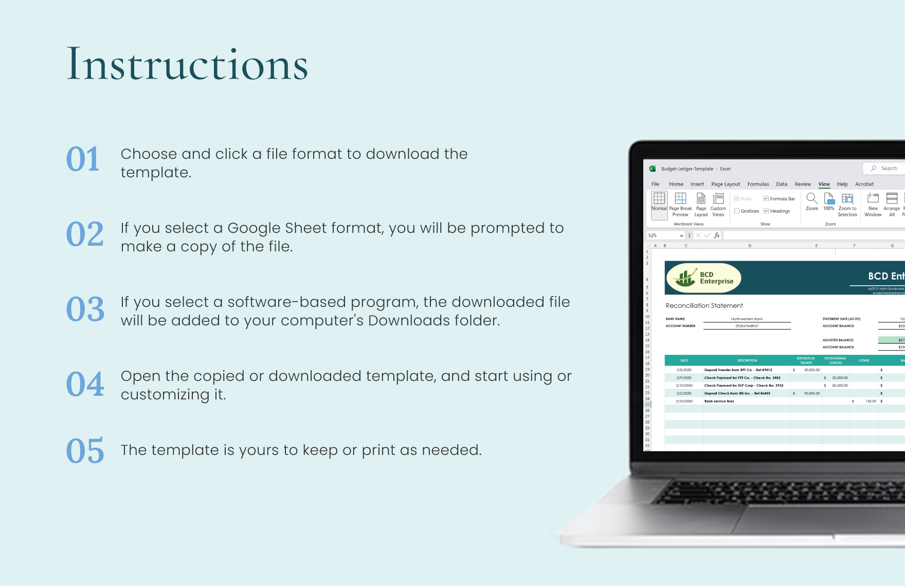 Reconciliation Statement Template - Google Sheets, Excel | Template.net