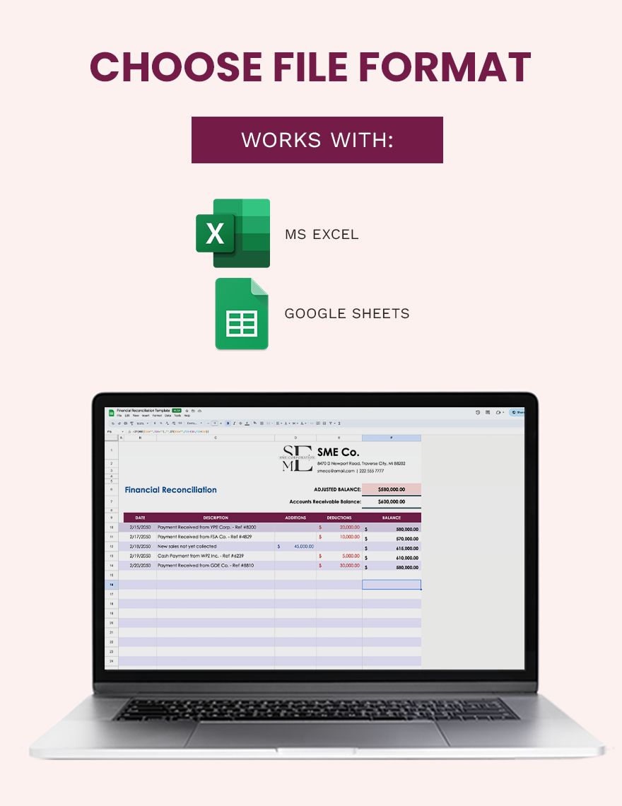 Financial Reconciliation Template - Google Sheets, Excel | Template.net