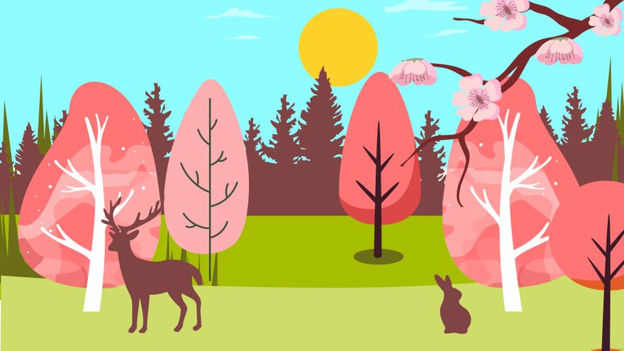 Free Nature Spring Background - Download in Illustrator, EPS, SVG, JPG ...