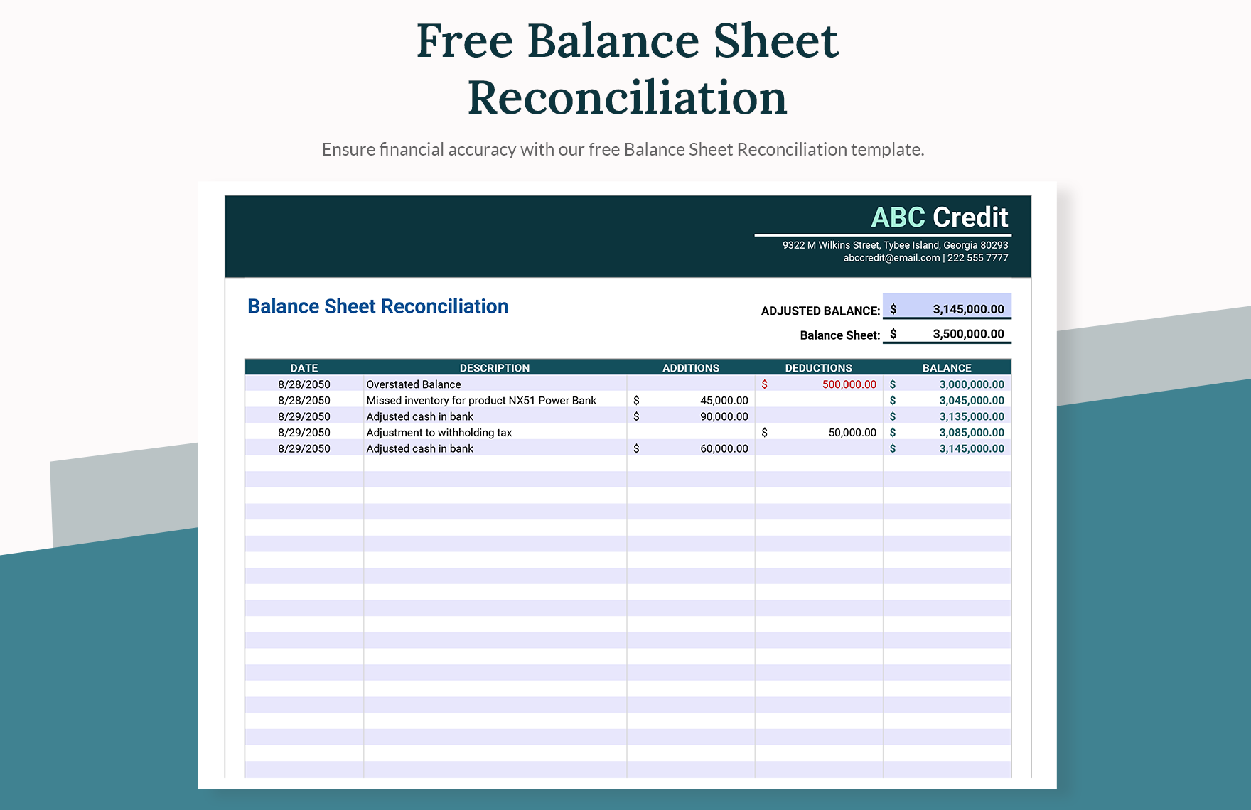 FREE Balance Sheet Template Download In Word Google Docs Excel PDF