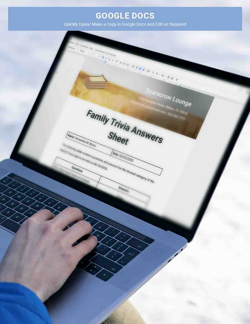 Family Trivia Answers Sheet Template - Google Docs, Word, Apple Pages ...