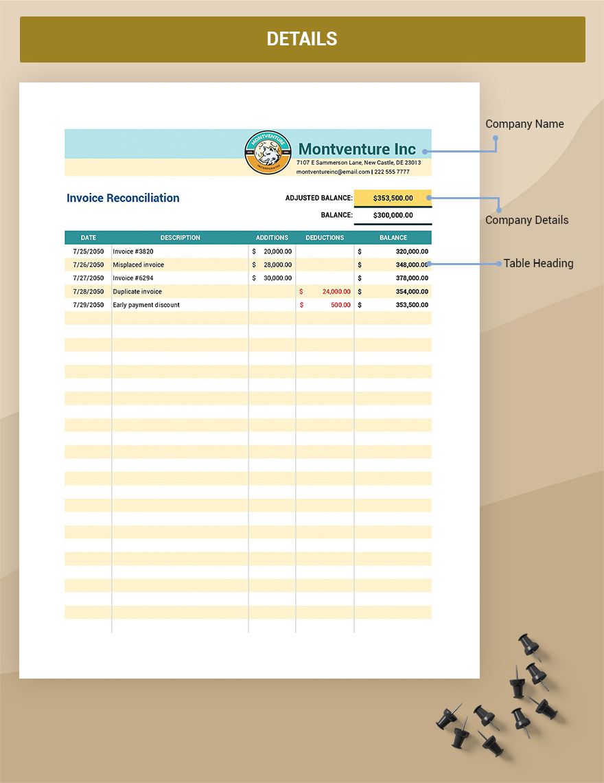 Invoice Reconciliation Template Google Sheets Excel Template