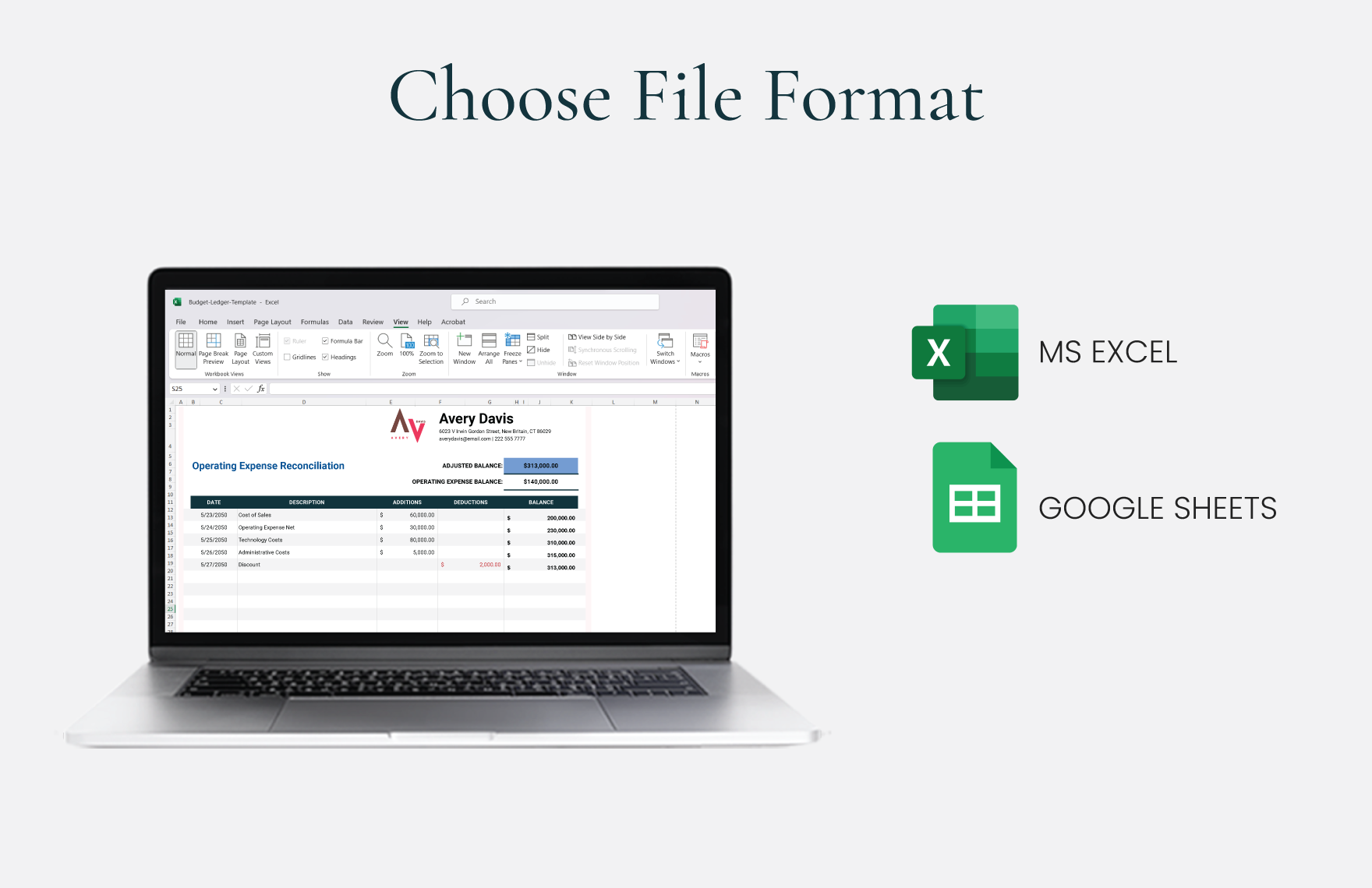 Operating Expense Reconciliation Template - Google Sheets, Excel ...