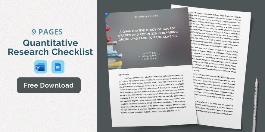 Quantitative Research Checklist Template Download In Word Google 