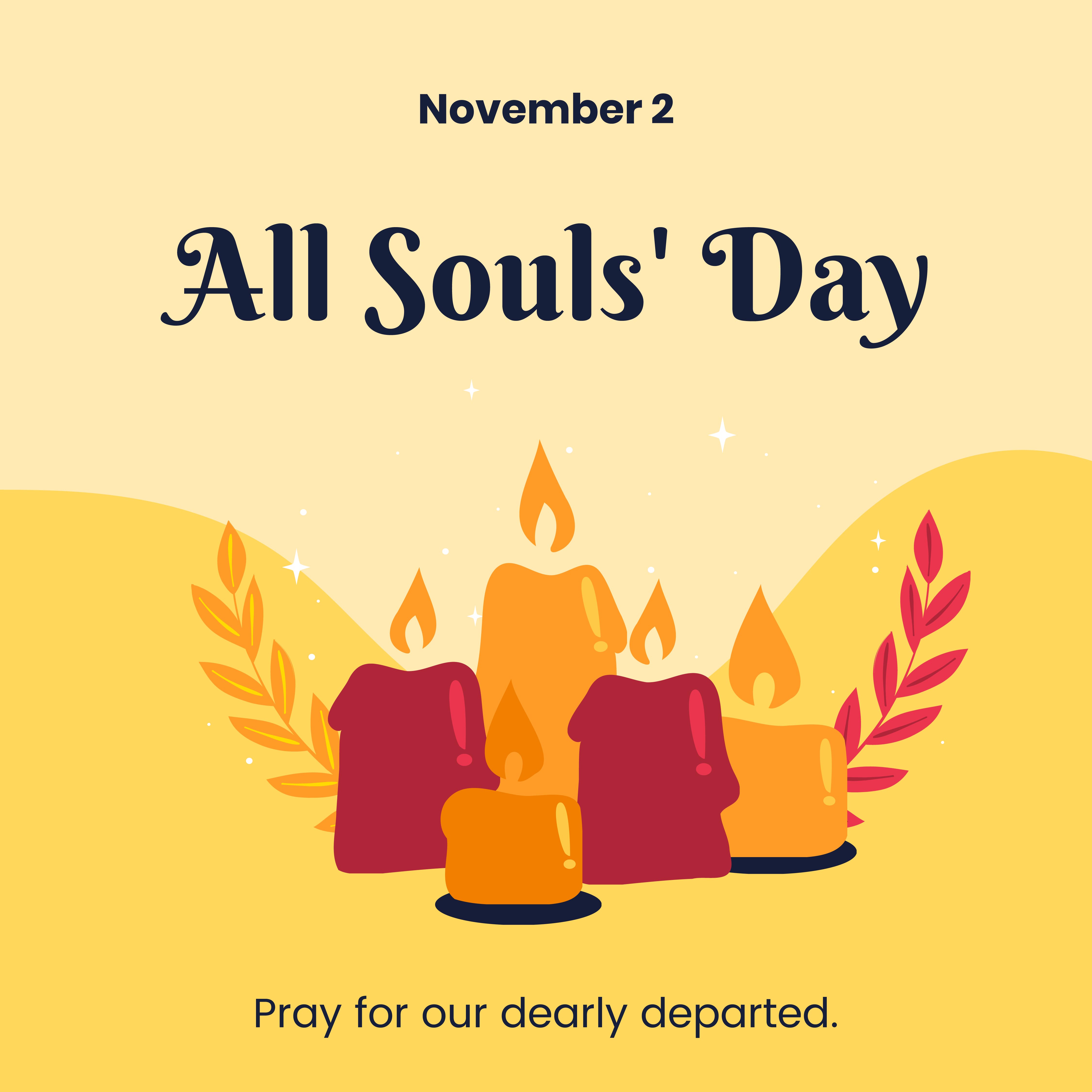 All Souls' Day Invitation Background - EPS, Illustrator, JPG, PSD, PNG ...