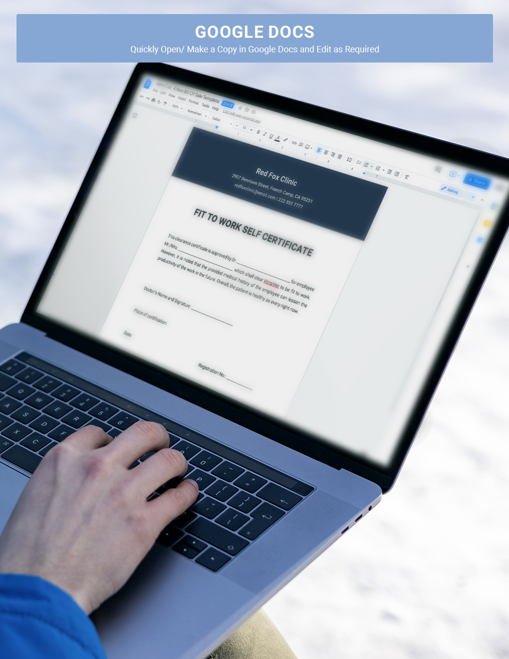 Fit To Work Self Certificate Template - Google Docs, Word, Apple Pages ...