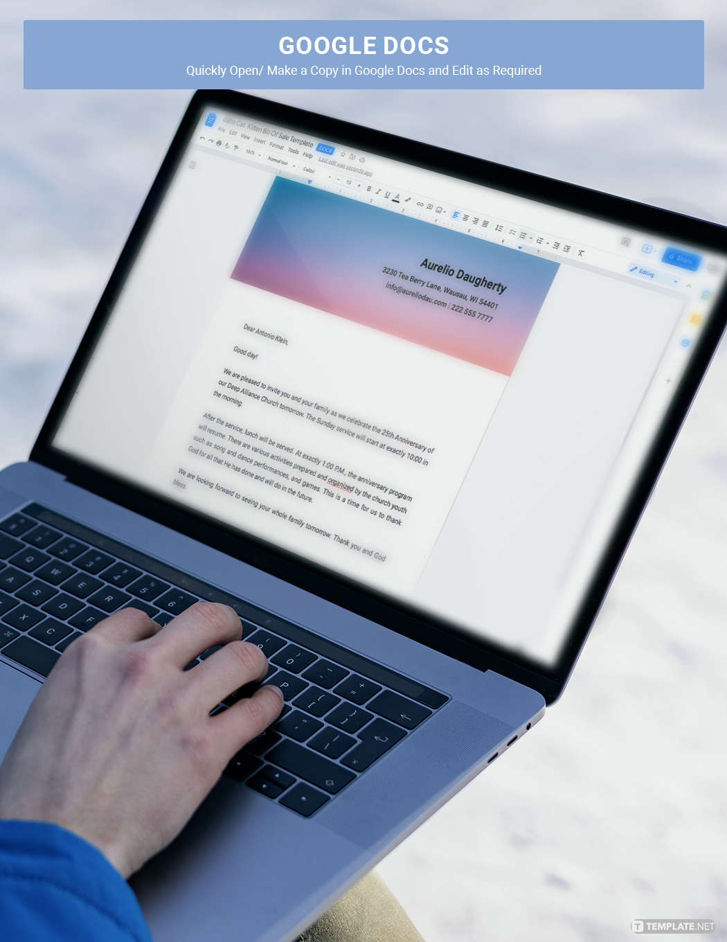 Church Anniversary Invitation Letter - Google Docs, Word, Apple Pages ...