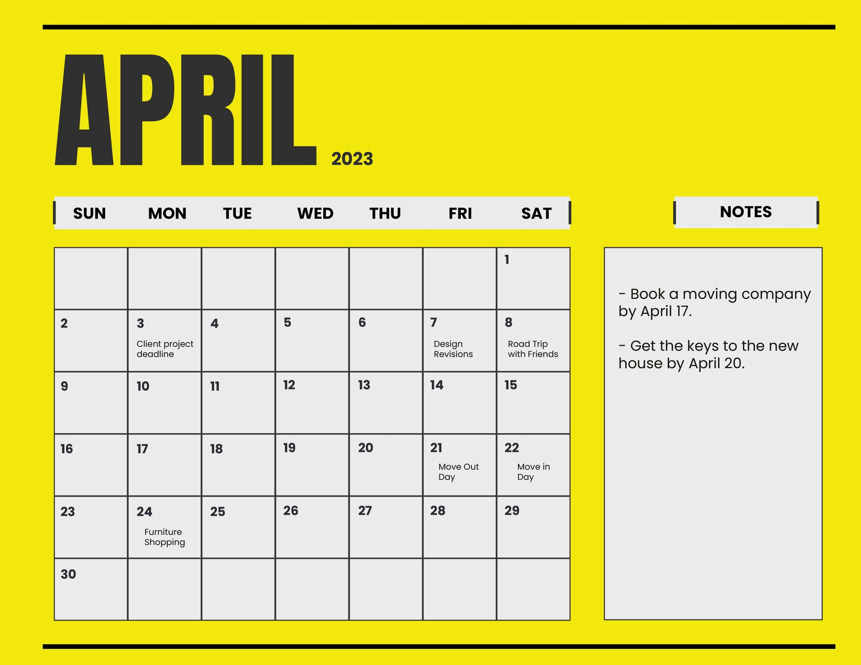 Pink April 2023 Calendar Download In Word Google Docs Illustrator 