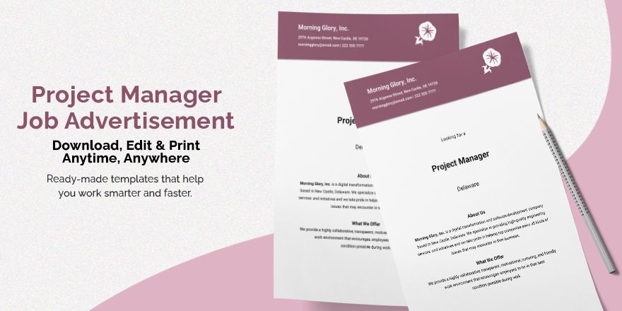 Brand Manager Job Advertisement Template - Google Docs, Word, Apple ...