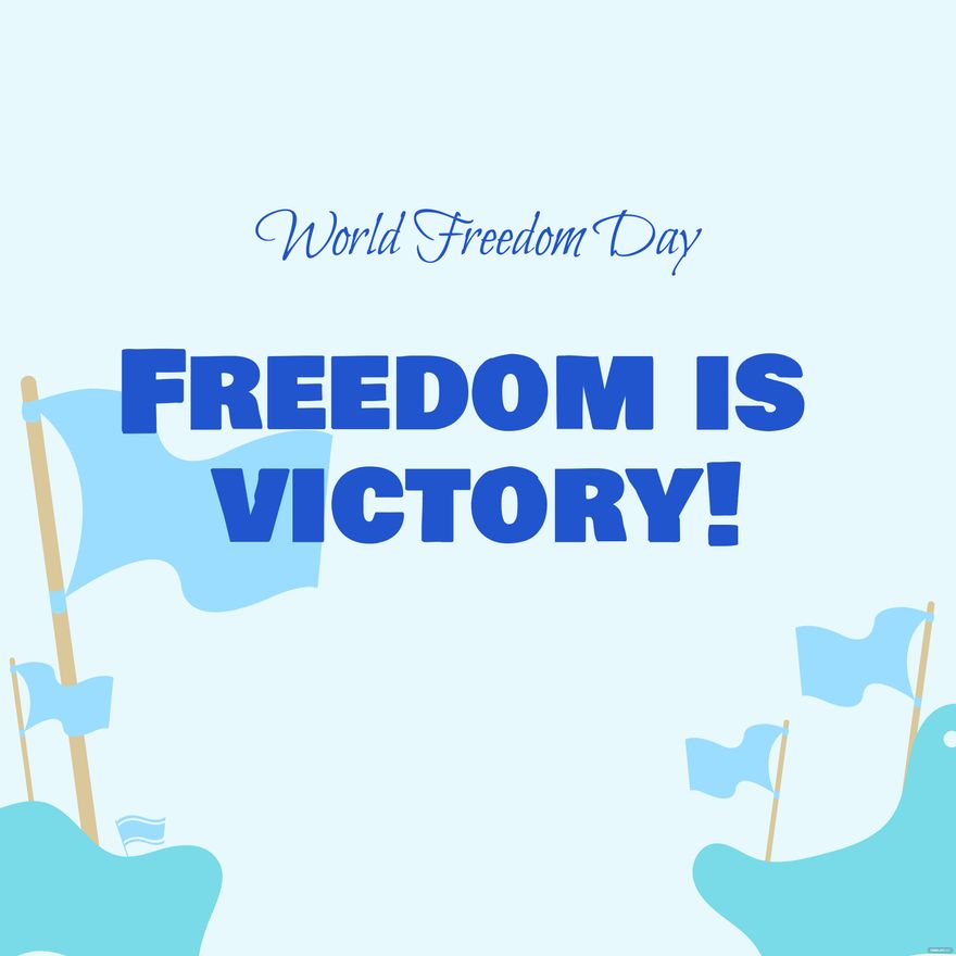 National Freedom Day Greeting Card Background Template - Edit Online ...