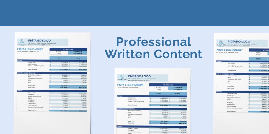 Restaurant Profit And Loss Template - Download in Excel, Google Sheets ...