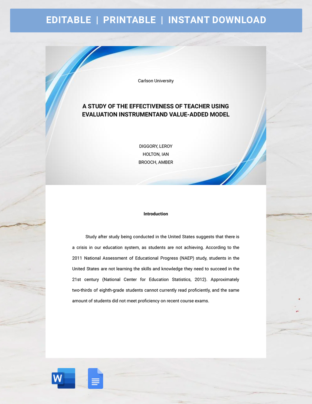 Research Paper Outline Template Google Docs Word Template