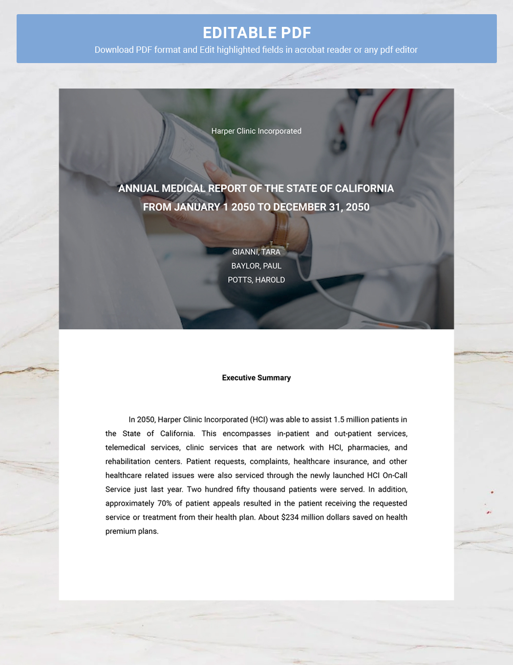 Medical Annual Report Template - Google Docs, Word | Template.net